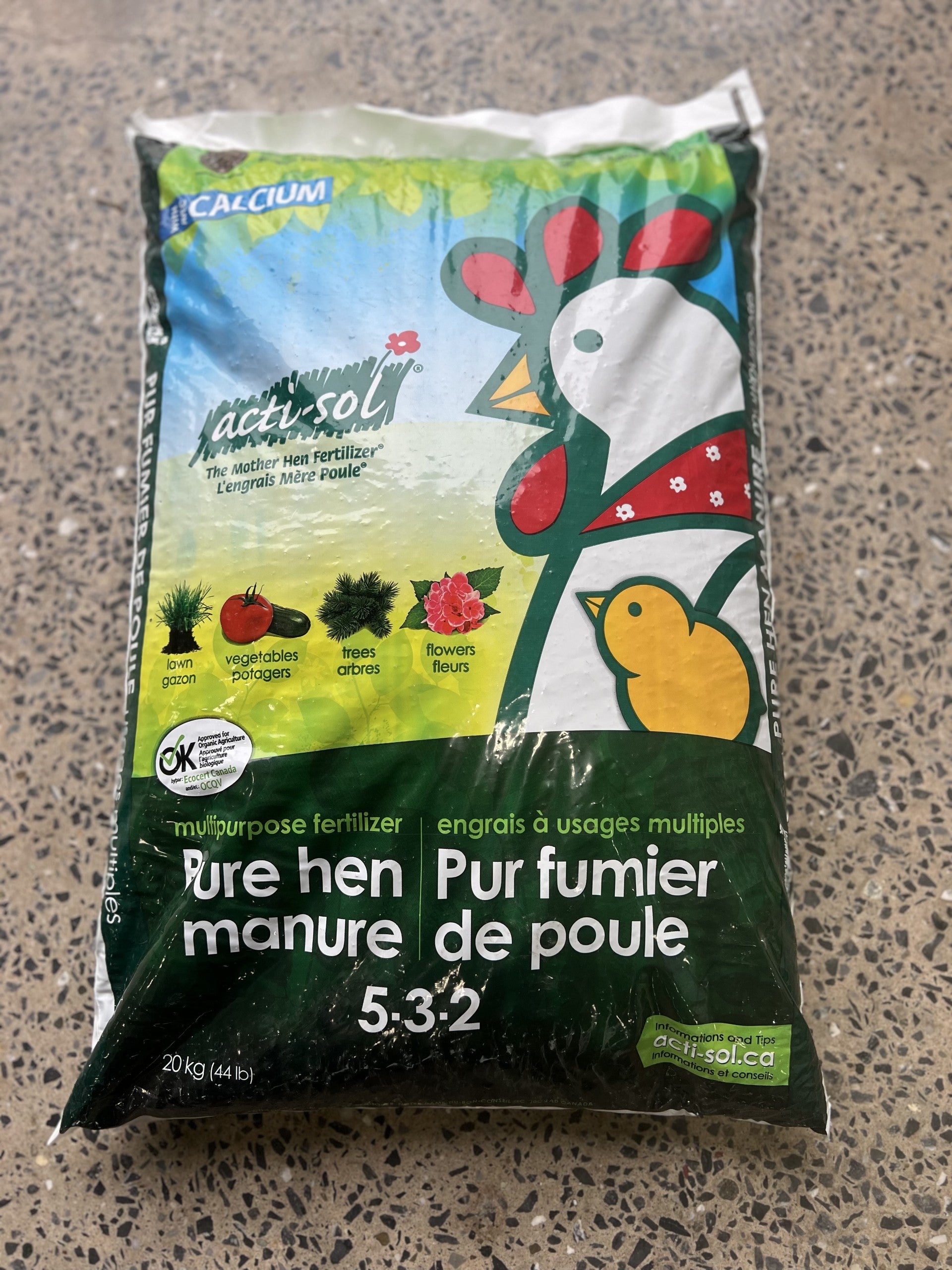 Engrais à usages multiples Acti-Sol 5-3-2 20kg – Vrac116